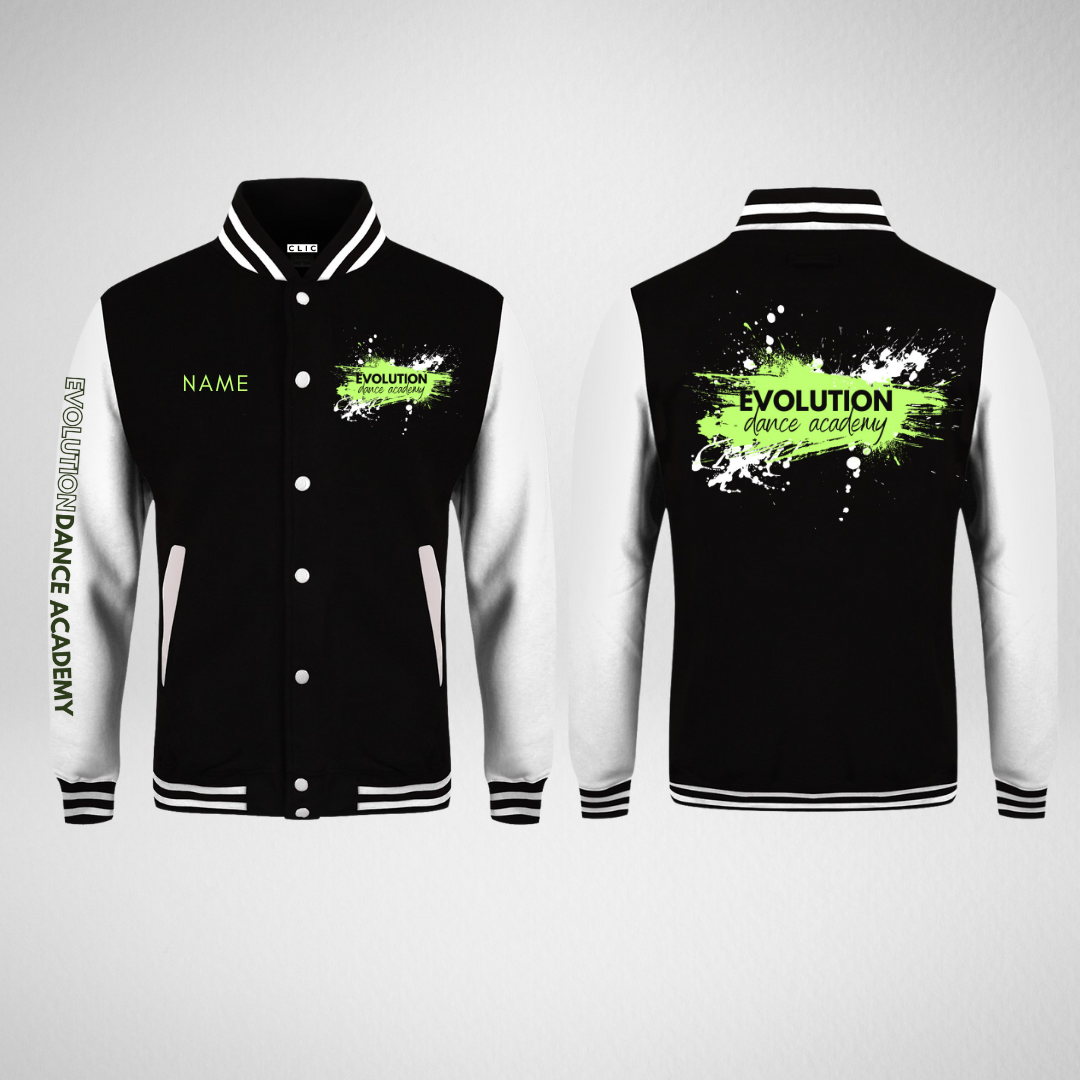 Evolution Dance Academy Varsity Jacket – Clic Clothing
