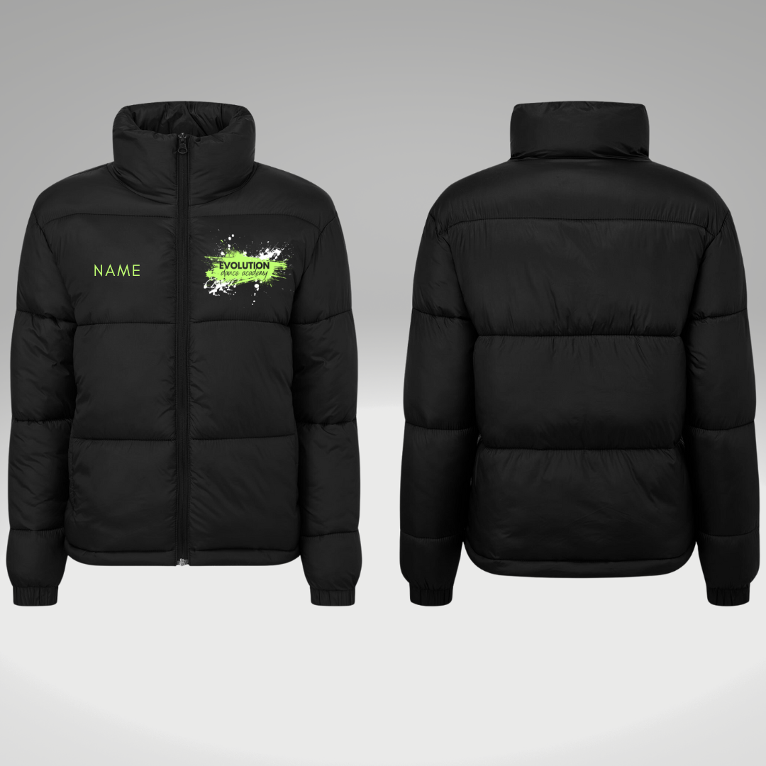 Evolution Dance Academy Ladies Puffer Jacket – Clic Clothing